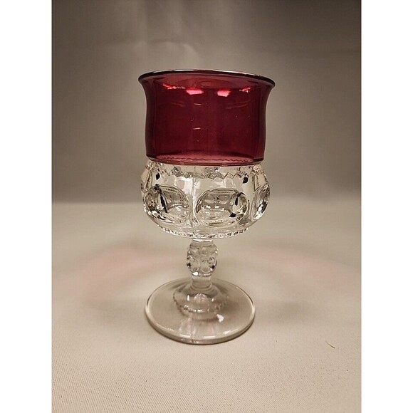 Crown | Dining | Vintage Kings Crown Pattern Ruby Red Glass Goblet 5 34 ...